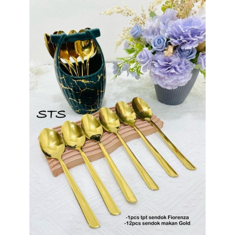 Jual Sendok Set Sultan / Sendok Makan Gold | Shopee Indonesia
