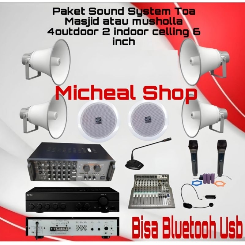 Jual Paket Sound System Masjid corong toa outdor 4 indoor 2 celling ...