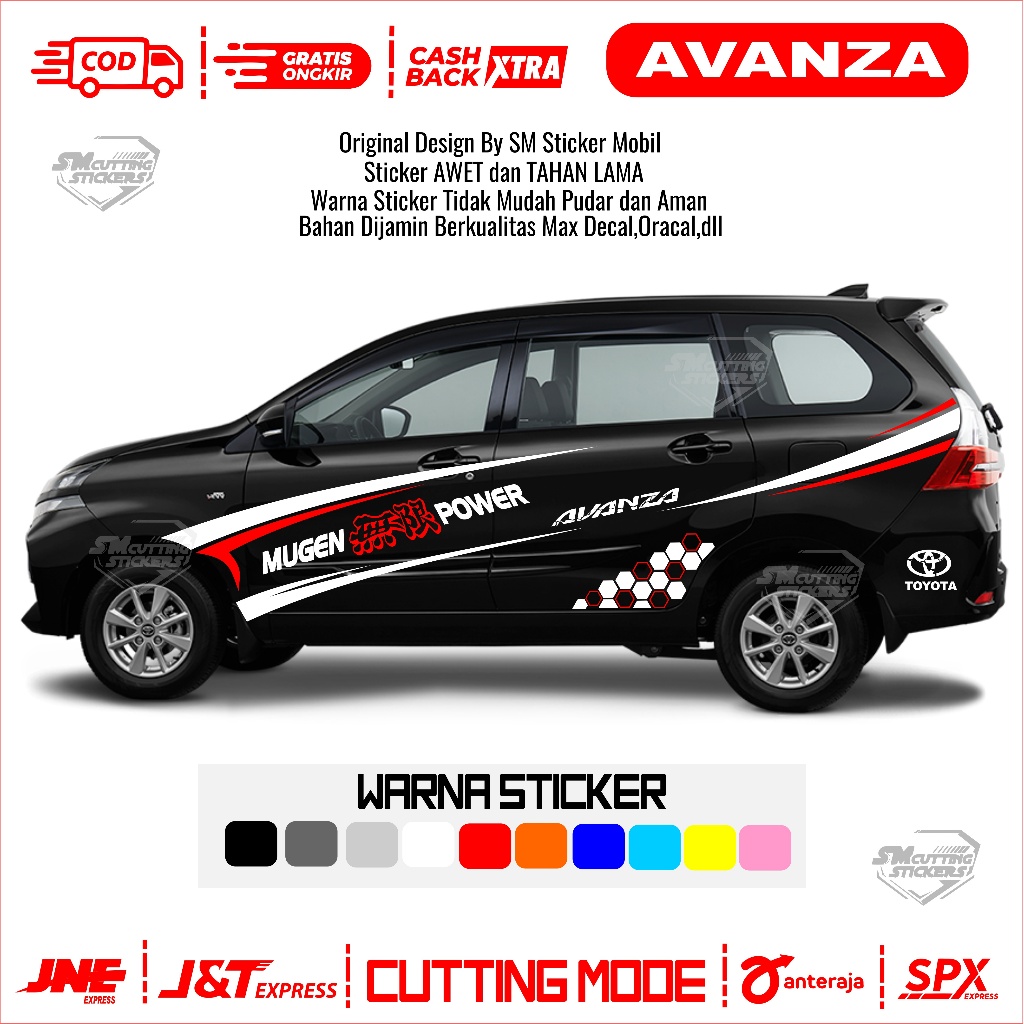 Jual STIKER MOBIL AVANZA,SIGRA,INOVA, LIST STICKER MOBIL STICKER ...