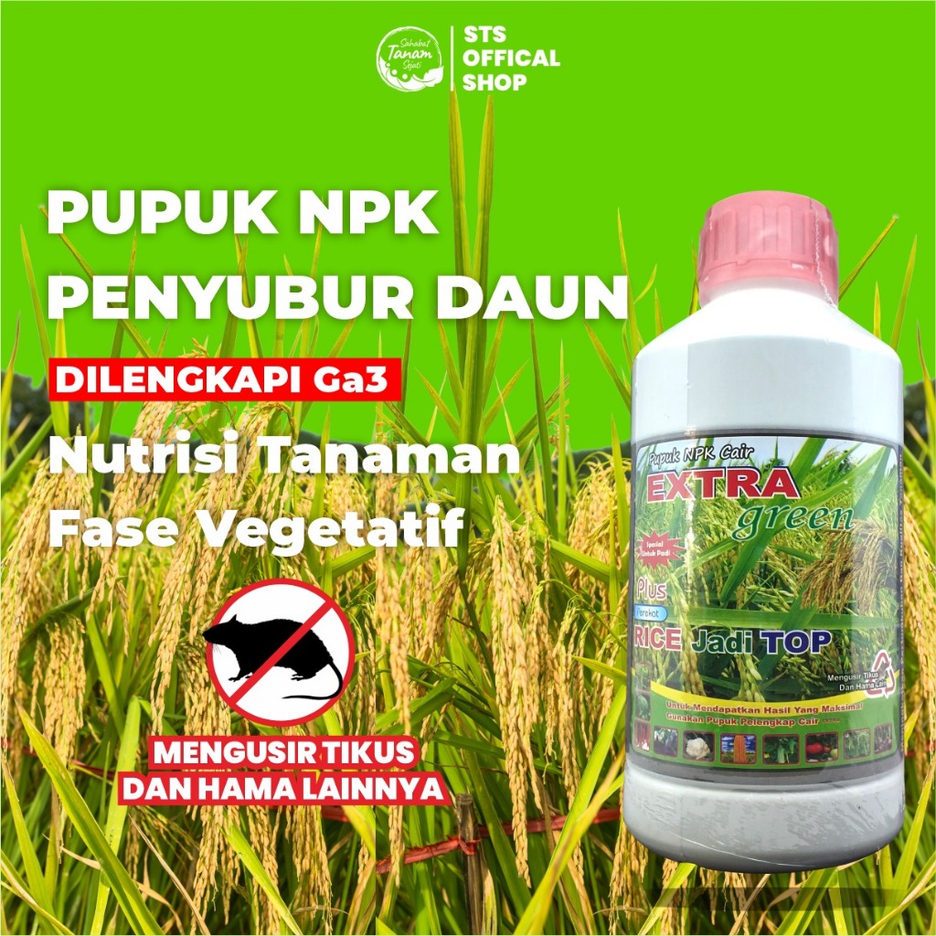 Jual Pupuk Pelebat Padi RICE TOP Penambah Bobot Padi Dan Anakan Padi Plus Anti Tikus Kemasan ...
