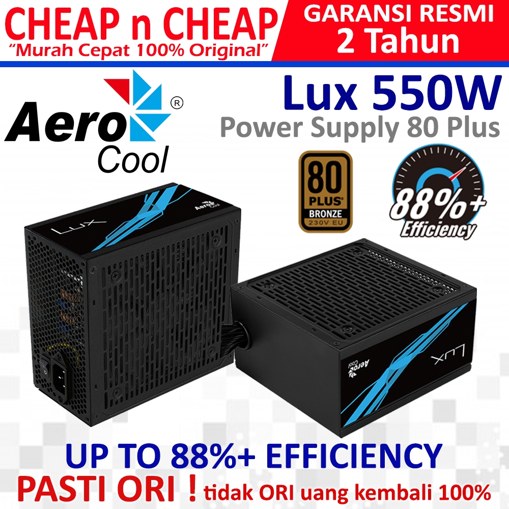 Jual Aerocool Lux 550W PSU 80 Plus Power Supply PSU 550 W 80+ 80Plus ...