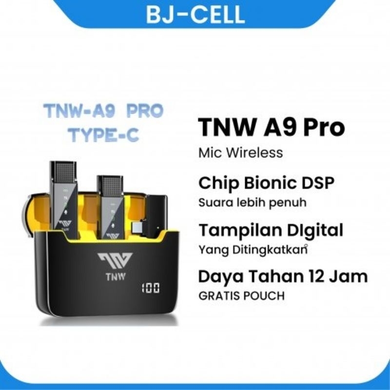 Jual Mic Wireless TNW A9 Pro Clip On Microphone Wireless | Shopee Indonesia