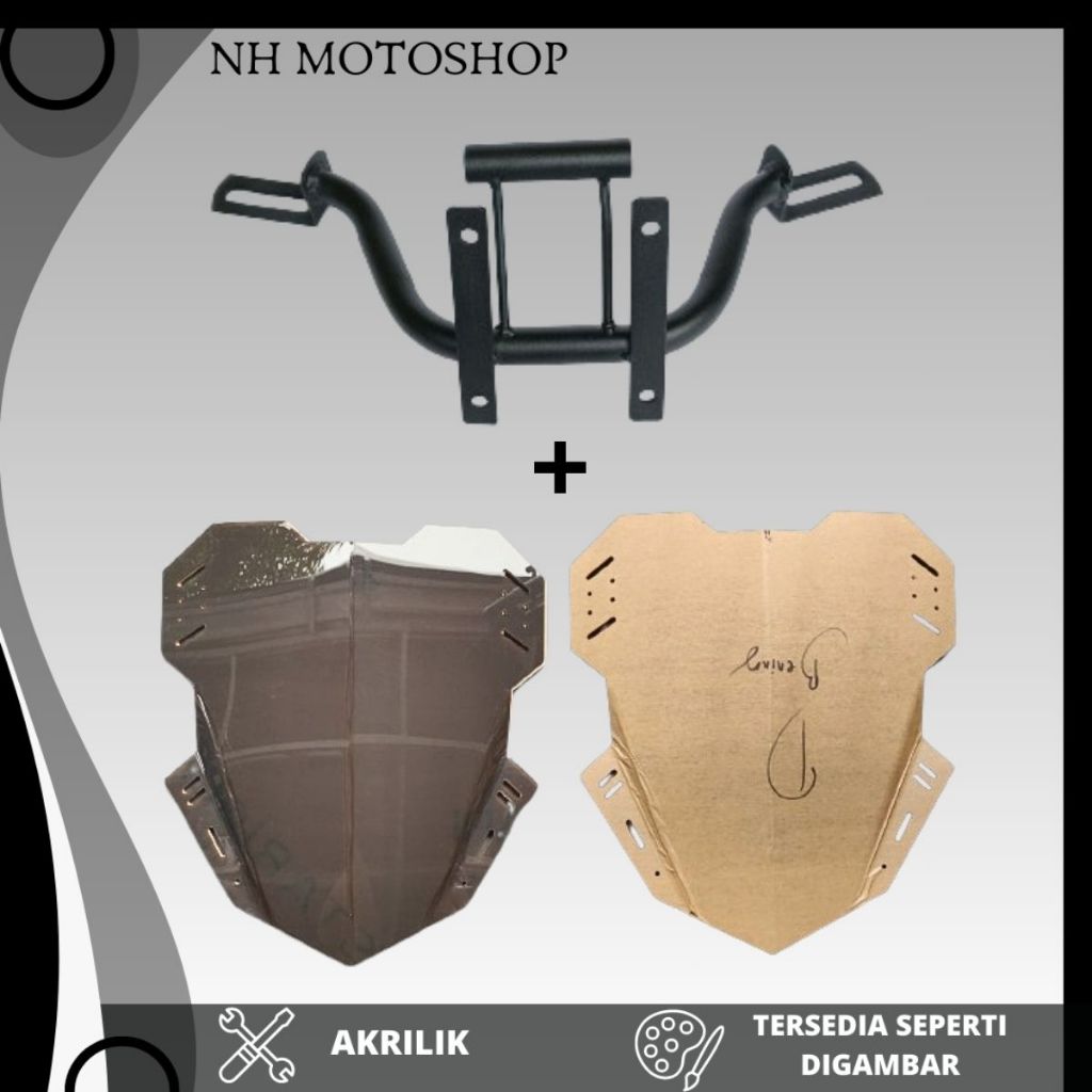 Jual PAKET BREKET VISOR 40 CM HONDA GENIO BRACKET VISOR PLUS VISOR ...