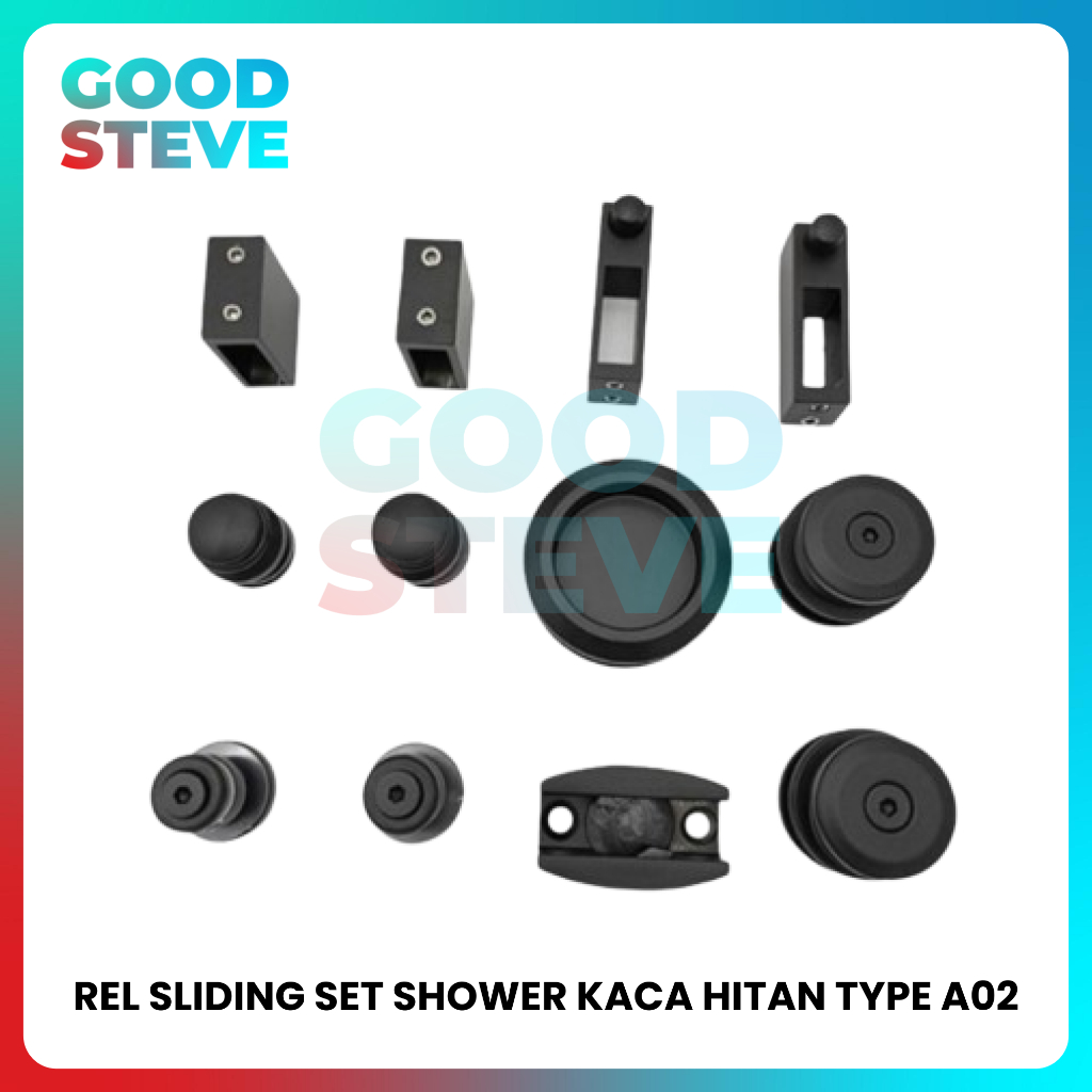 Jual Rel Sliding Set Shower Kaca Hitam Type A02 | Shopee Indonesia