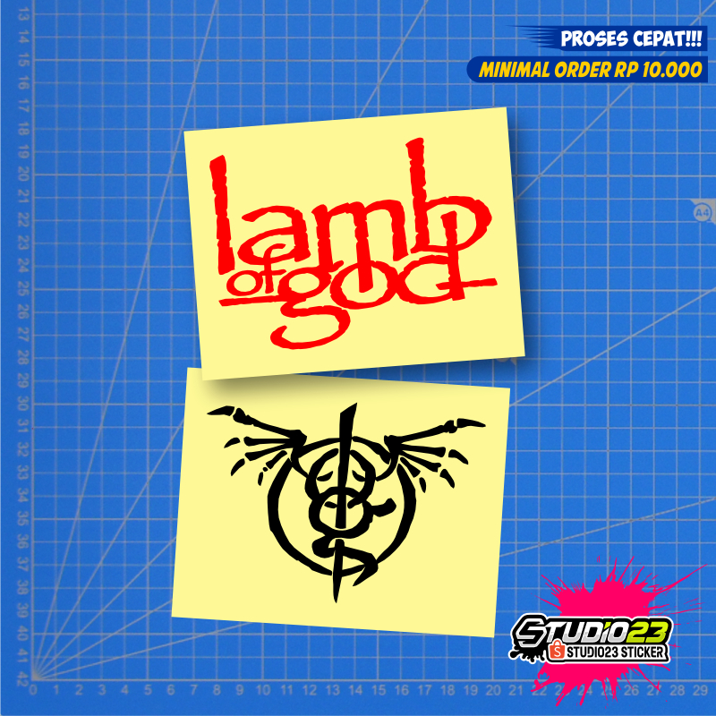 Jual Stiker Lamb of God logo Wrath Cutting sticker hologram | Shopee ...