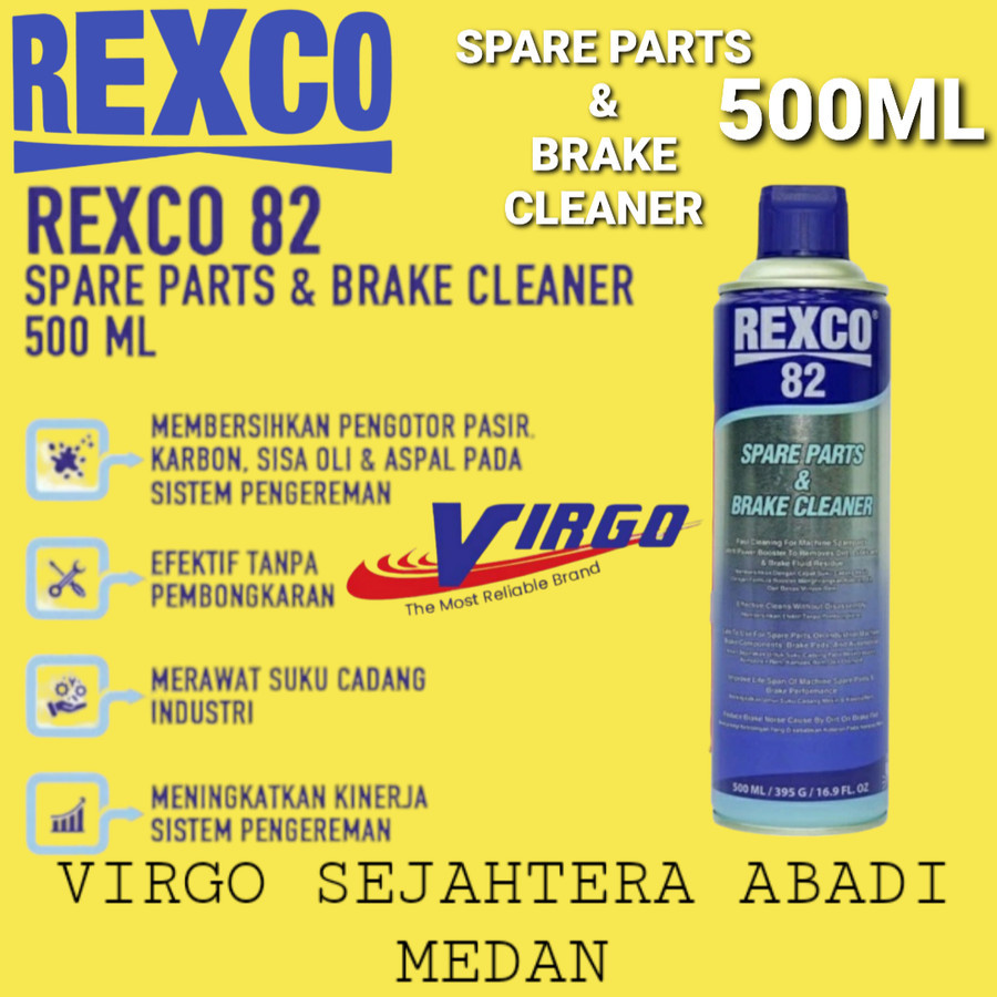 Jual REXCO82 500ML SPARE PARTS BRAKE CLEANER PEMBERSIH BAUT MUR REM REXCO 82 | Shopee Indonesia