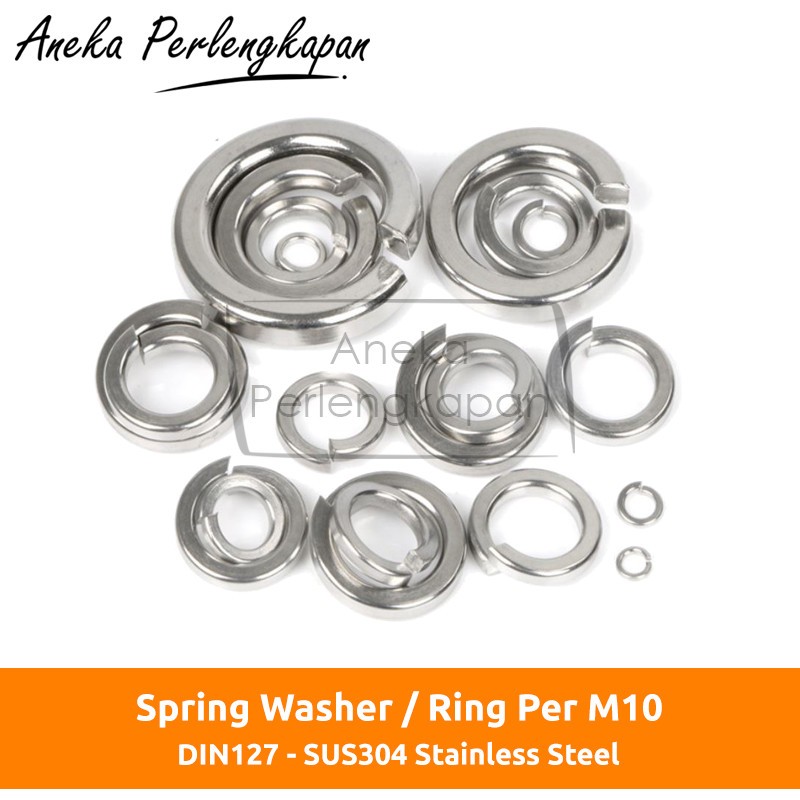 Jual DIN127 Spring Washer / Ring Per Stainless Steel SUS304 M10 ...