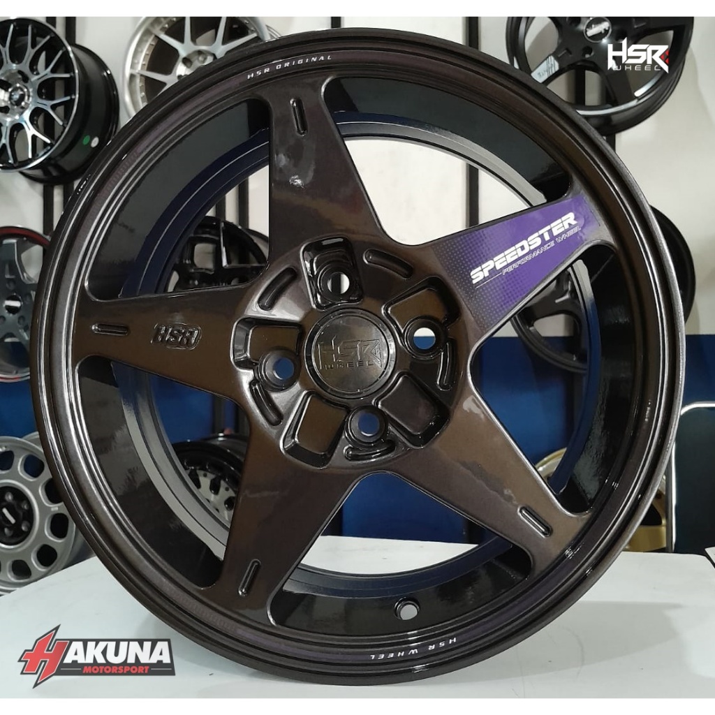 Jual Velg Mobil HSR Palang Bintang SPEEDSTER R15 Pcd 4X100 Buat Jazz,Brio,Yaris,Swift Promo ...