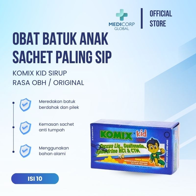 Jual [MEDICORP] Komix kid OBH obat batuk pilek masuk angin anak 1 box ...