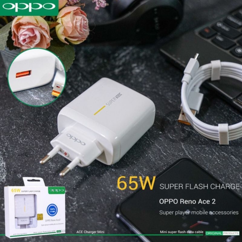 Jual Charger Oppo Original 100% Reno Ace 65W Vooc Fastcharging | Shopee Indonesia