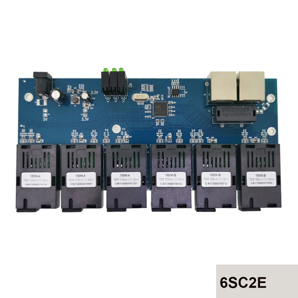 Jual HTB PCB CM6F2E POE Media Converter 6 FO 2 LAN PCB Converter Media ...