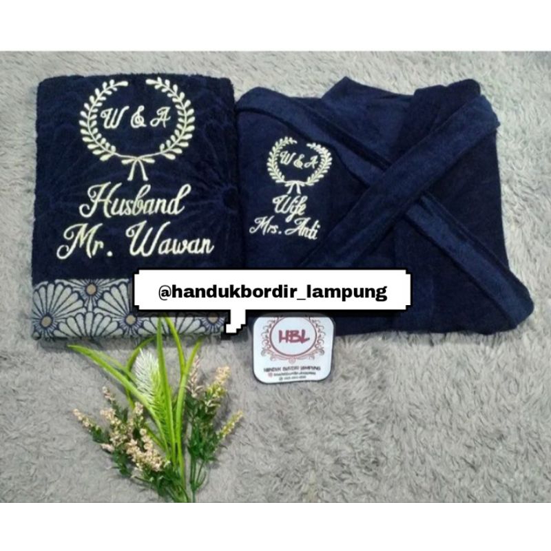 Jual Kimono Handuk Set Wedding Custom Nama Bebas Request/Konsultasi ...