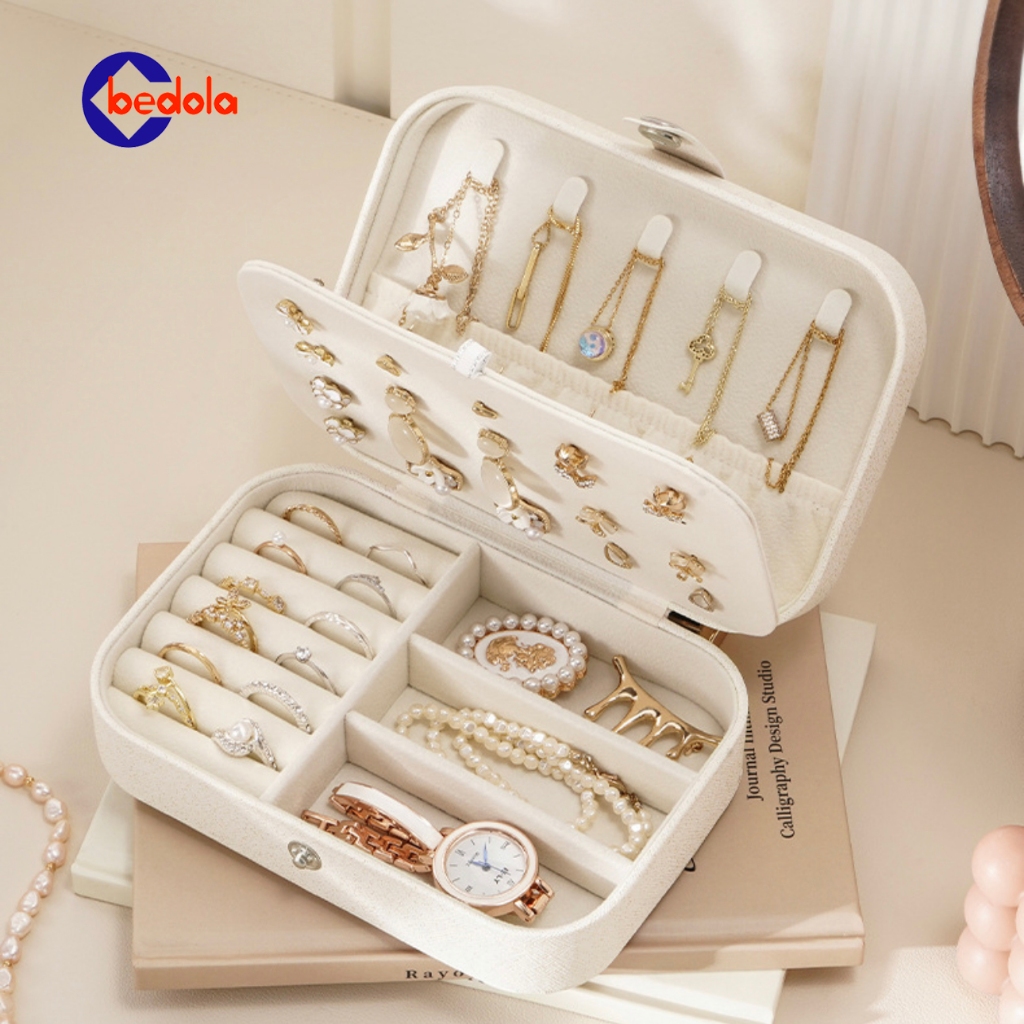 Jual Bedola kotak tempat penyimpanan perhiasan travel besar jewelry box ...