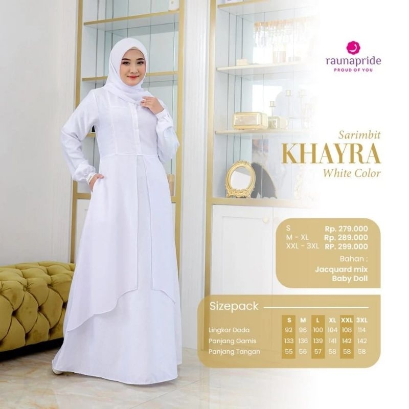 Jual GAMIS RAUNA KHAYRA DEWASA DAN REMAJA WARNA HITAM DAN PUTIH ...