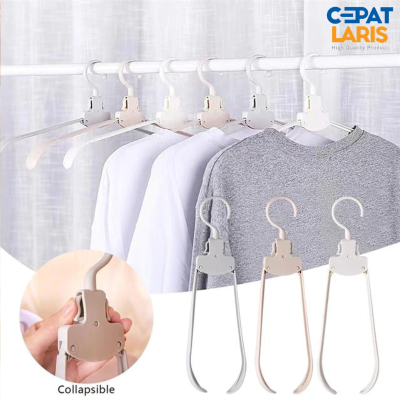 Jual CL Gantungan Baju Lipat Hanger Lipat Baju Portable Travel Kastok ...