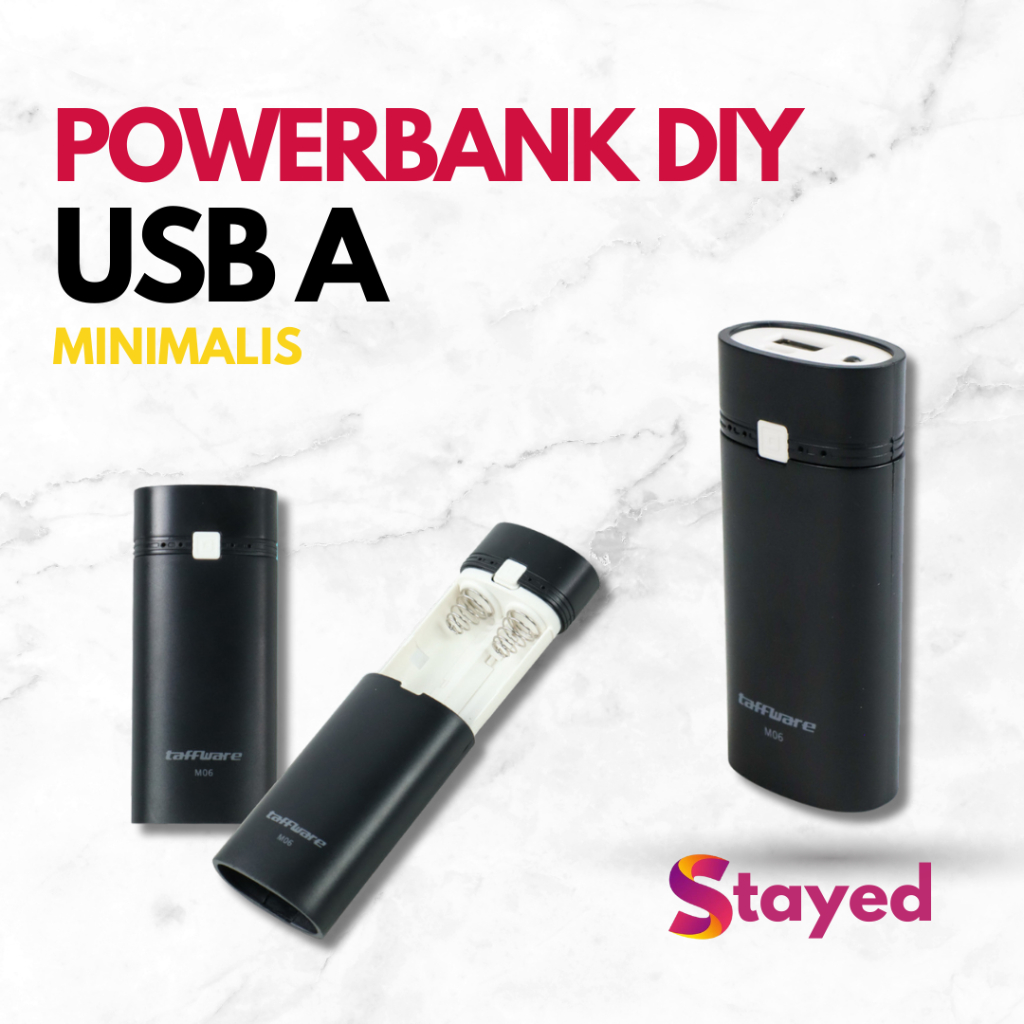Jual Taffware Case Power Bank DIY untuk 2 PCS 18650 Flat Top - M06 ...