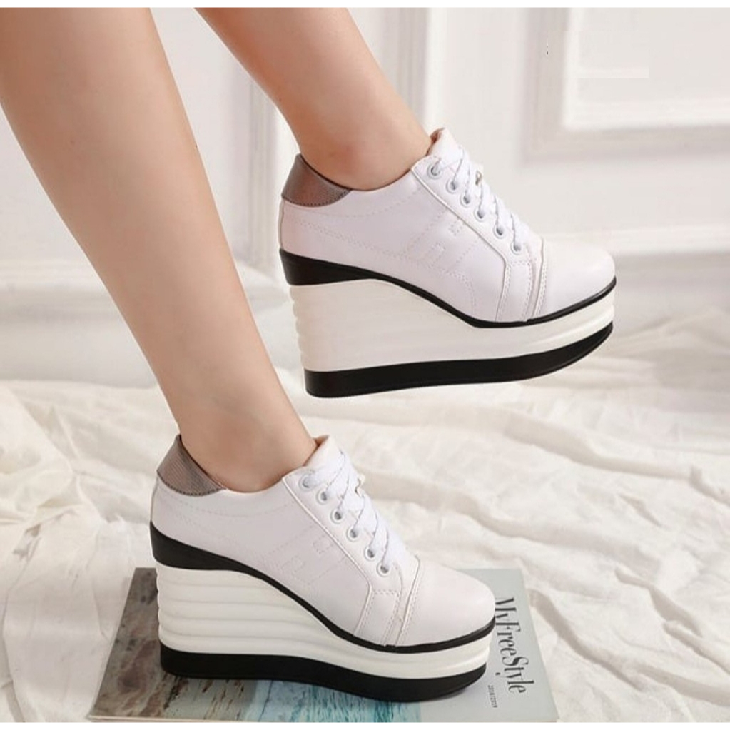 Jual SEPATU SNEAKERS WANITA WEDGES BOOTS FASHION BOOT AJ17 SNEAKER HAK ...