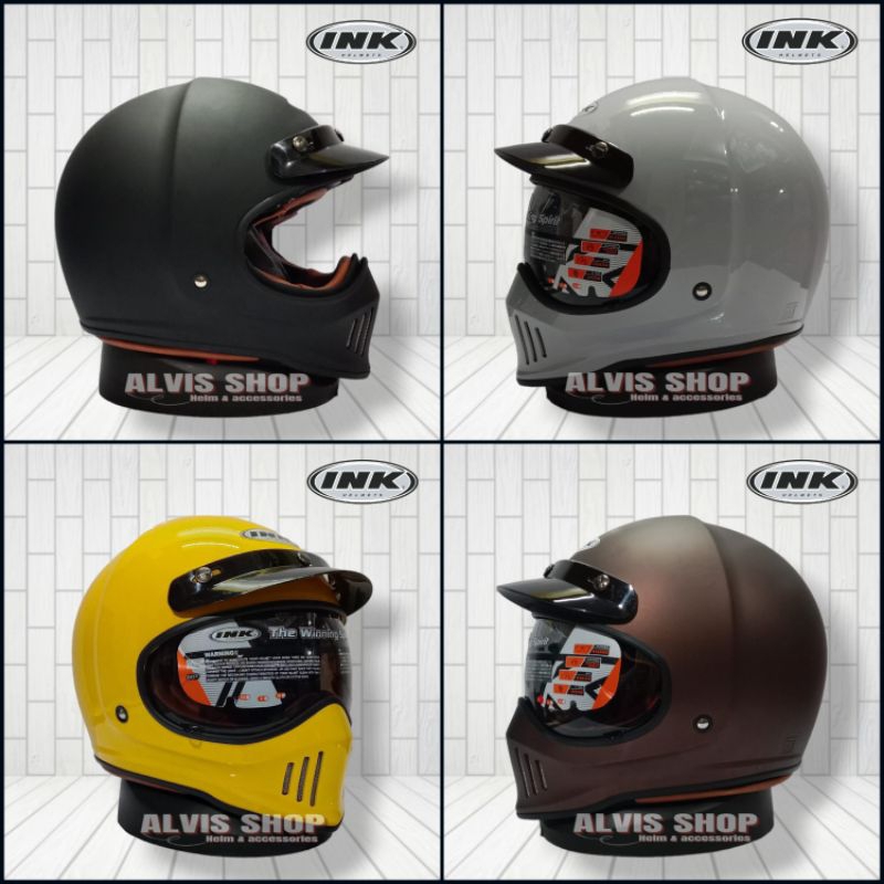 Jual HELM INK TROOPER SOLID | HELM RETRO SINGLE VISOR LIGHT SMOKE | SNI ...