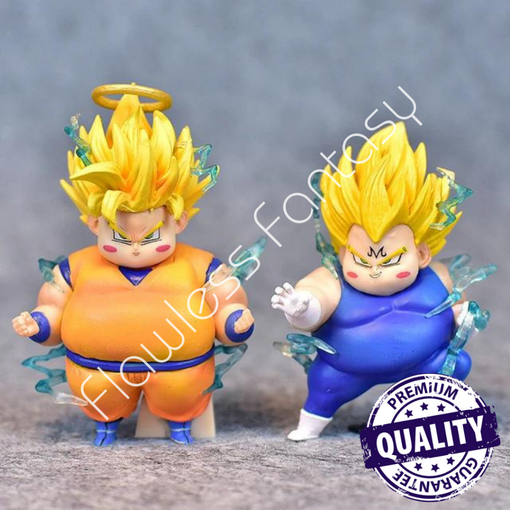 Jual Dragon Ball Z Fat Majin Vegeta Son Goku Super Saiyan Chibi Anime Figure Shopee Indonesia