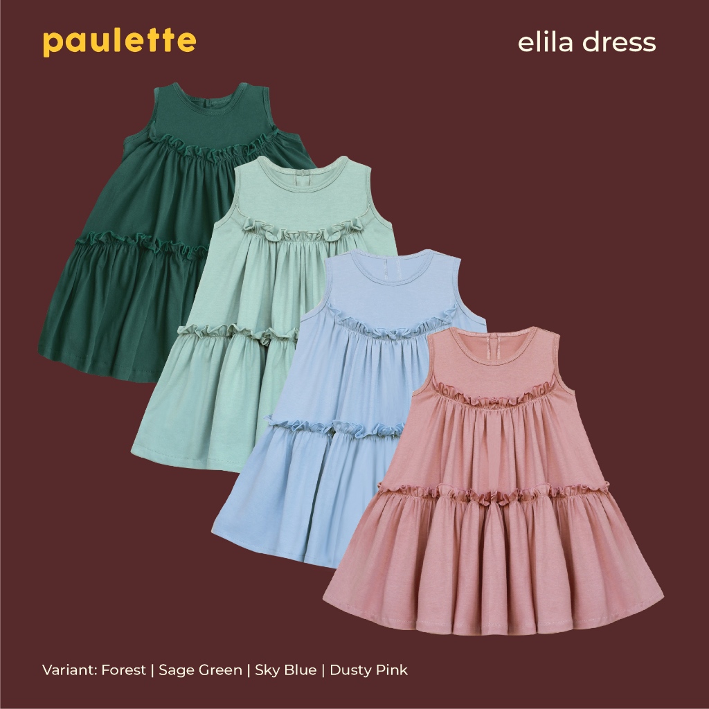 Jual Paulette Kids Elila Dress Anak Perempuan | Shopee Indonesia