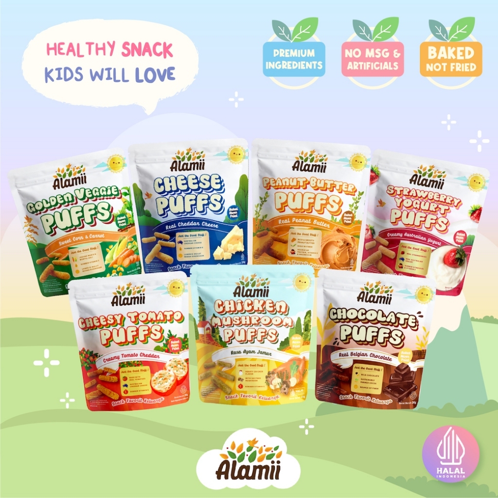 Jual Alamii Puffs Puff Cemilan Snack Sehat untuk Bayi dan Anak 25gr ...