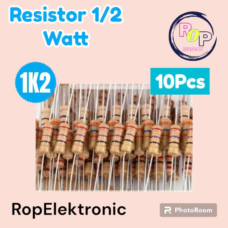 Jual Resistor 1/2watt 1K Ohm, 1k2 Ohm Per 10pcs | Shopee Indonesia