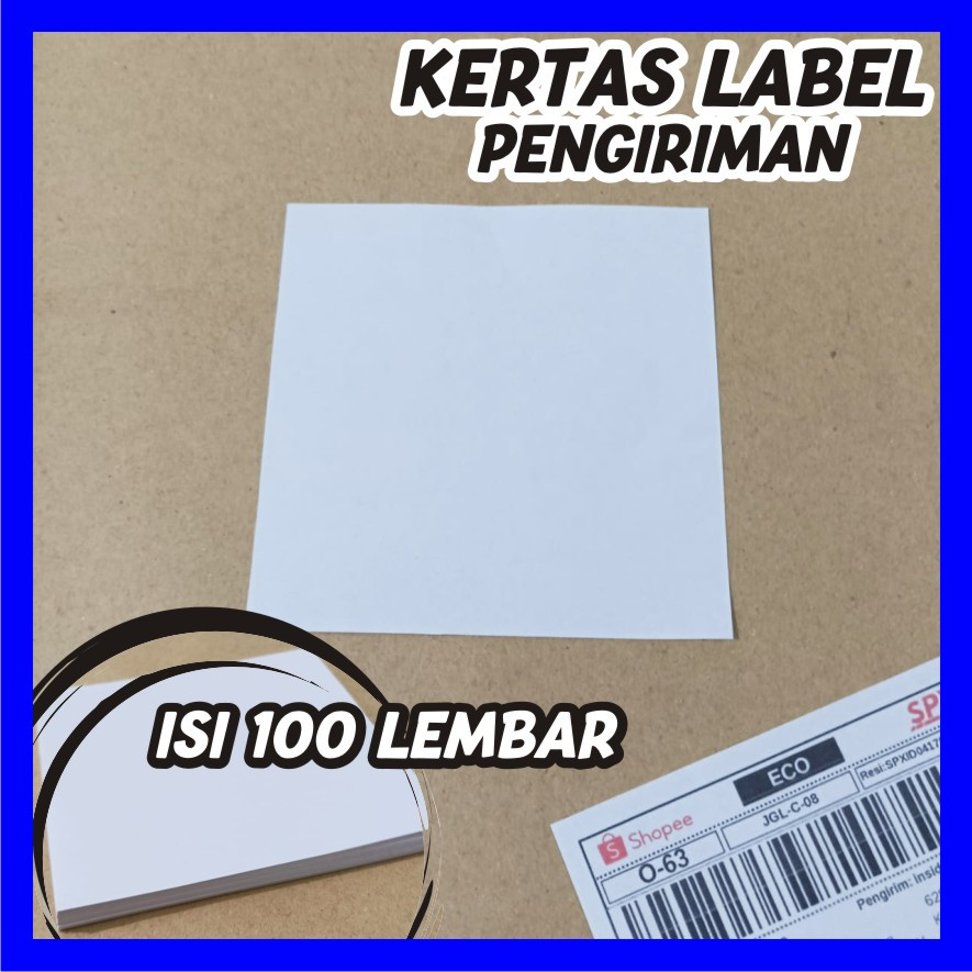 Jual Kertas Cetak Label Pengiriman Resi Hvs Printer Biasa Canon Epson ...