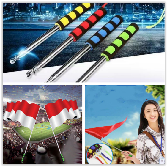Jual 1,2 Meter Tongkat Tiang Bendera Lipat Portable Teleskopik Tiang ...