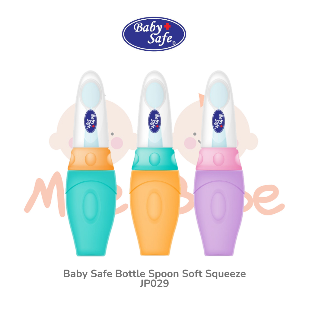 Jual Baby Safe Bottle Spoon Soft Squeeze Botol Sendok Makan Anak Silikon JP029 | Shopee Indonesia