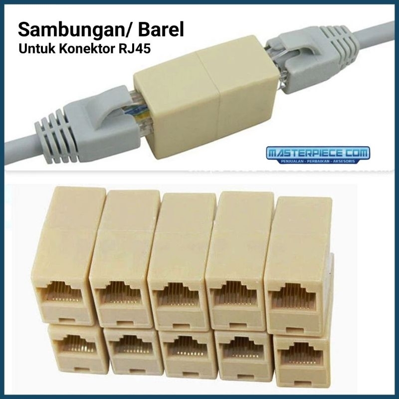 Jual Sambungan Konektor LAN Barel RJ45 Coupler Female to Female UTP LAN ...