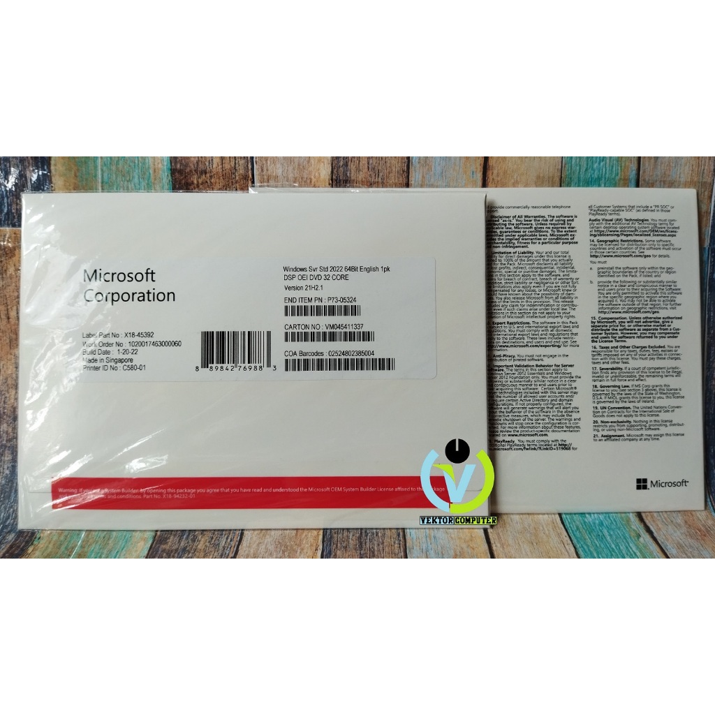 Jual Windows Server 2022 Standard 32 Core With COA DVD Original ...
