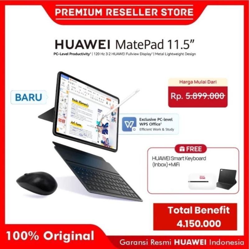 Jual HUAWEI MatePad 11.5 2024 Tablet 8/128GB | PC-Level Productivity ...