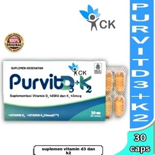 Jual Purvit d3+k2 vitamin tulang box 30 kapsul | Shopee Indonesia