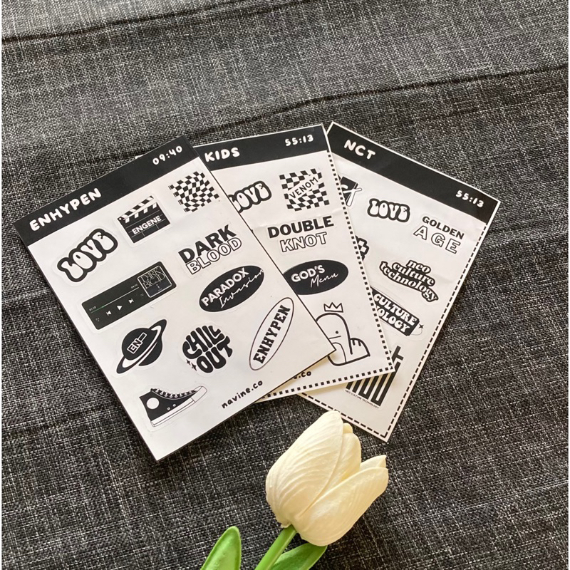 Jual 아라 | Sticker Pack Set Deco Aesthetic Stray Kids NCT Enhypen Case HP Stiker Estetik KPOP ...