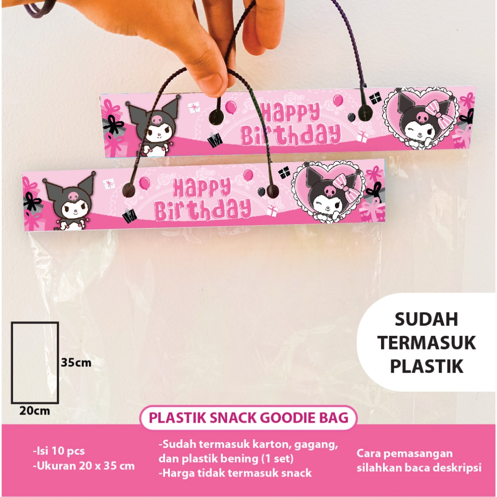 Jual KARTU UNDANGAN KUROMI HAPPY BIRTHDAY INVITATION CARD SANRIO ULANG ...