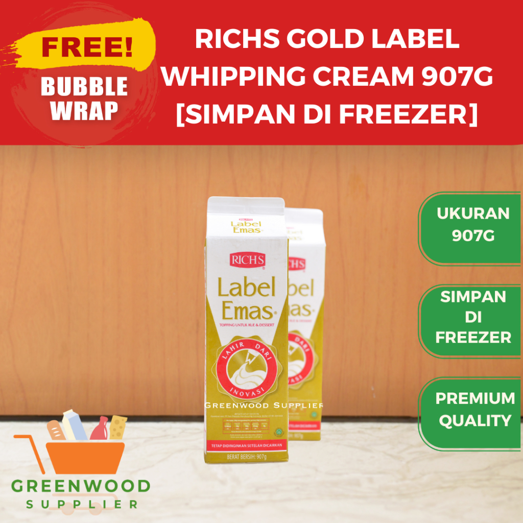 Jual Richs Gold Label Whipping Cream - 907G [PCS] | Shopee Indonesia