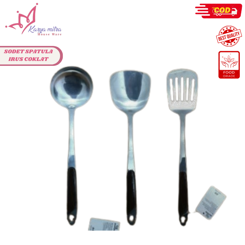 Jual Sodet Sutil Irus Coklat Stainless Steel/Peralatan Masak | Shopee ...