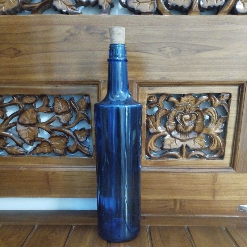 Jual BOTOL KACA BIRU BLUE SOLAR WATER HOOPONOPONO | Shopee Indonesia