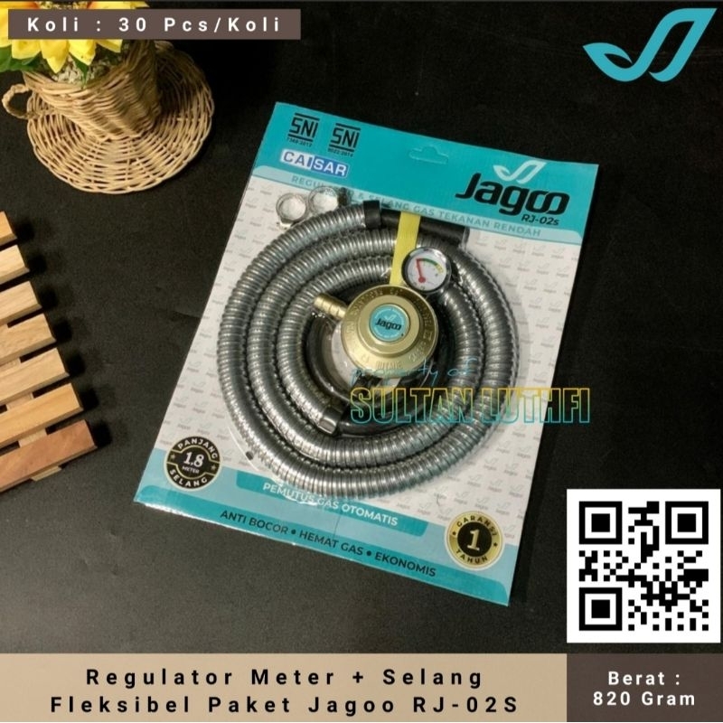 Jual Regulator Meter + Selang Fleksibel Paket Jagoo RJ-02S | Shopee ...
