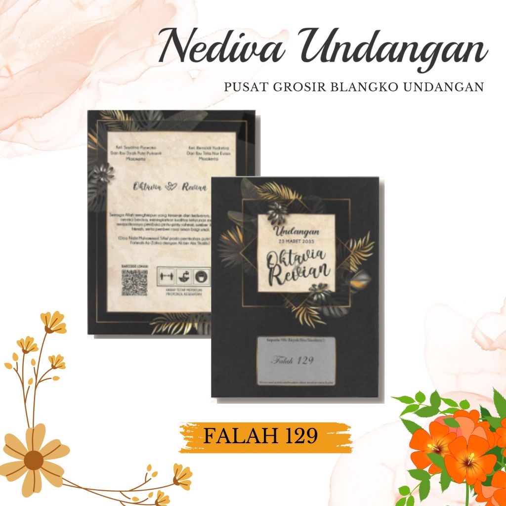 Jual (FREE ALBUM ) Blangko Undangan Falah 129 Harga Murah FREE FILE ...