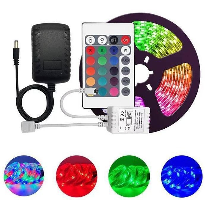 Jual Lampu LED STRIP SELANG lampu tali 3528 2835 5M 220v 5 Meter RGB ...