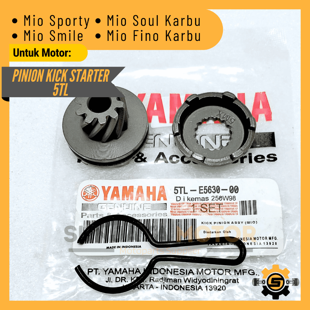 Jual Pinion Kick Starter 5TL Gigi Selahan Kualitas Original Yamaha Mio ...