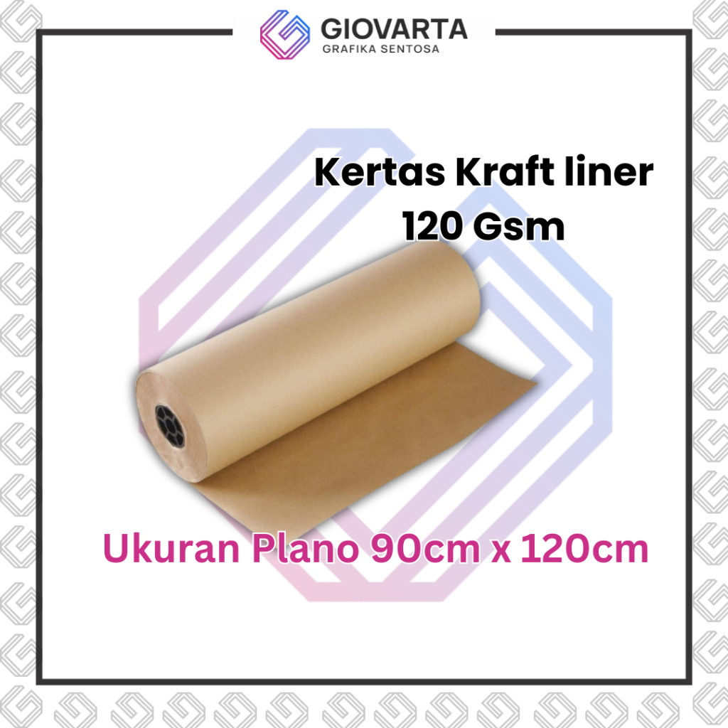 Jual Kertas Kraft liner 120 Gsm Ukuran Plano 90cm x 120cm | Shopee ...