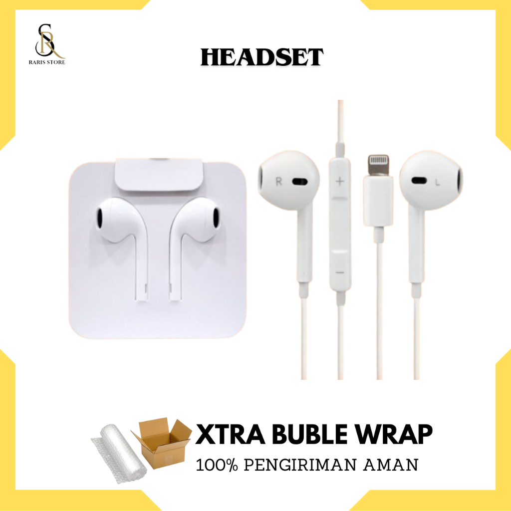 Jual Headset iphone 7 / 7+ / 8 / 8+ / X / XS MAX Earphone iphone ORI 99 ...