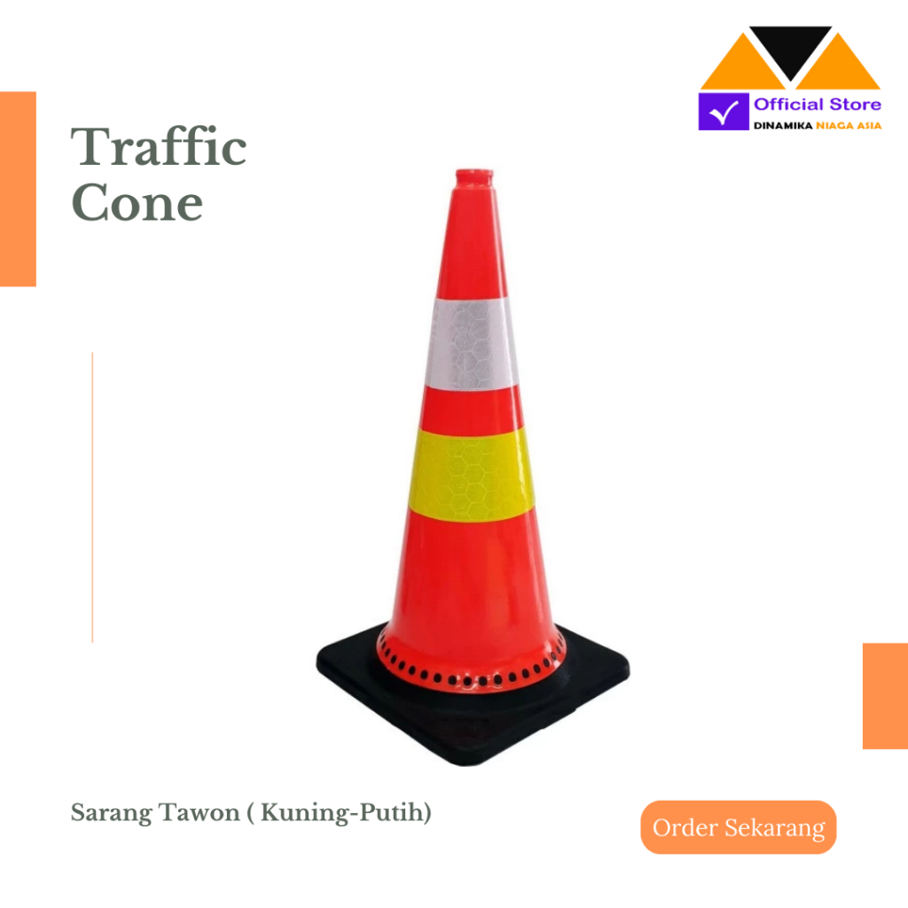 Jual Traffic Cone 75 cm Kerucut Lalu Lintas Lentur dengan Reflektor ...
