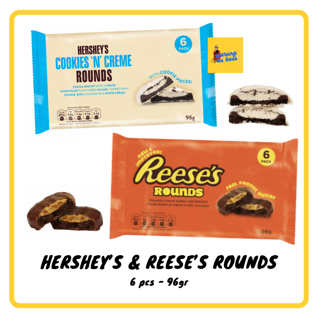 Jual Hershey's Rounds Cookies and Cream Biscuit Hershey's Cookies 'n ...