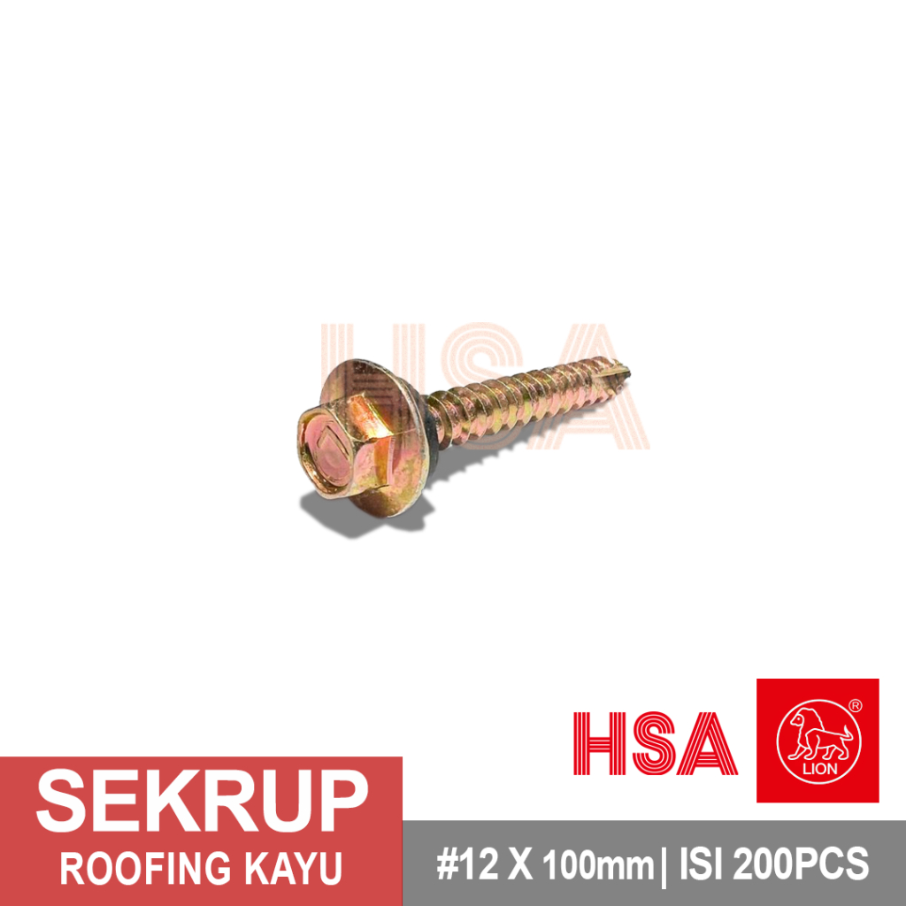 Jual SKRUP ROOFING KAYU / SDS WOOD LION 12 X 100 | ISI 200/KTK | Shopee ...