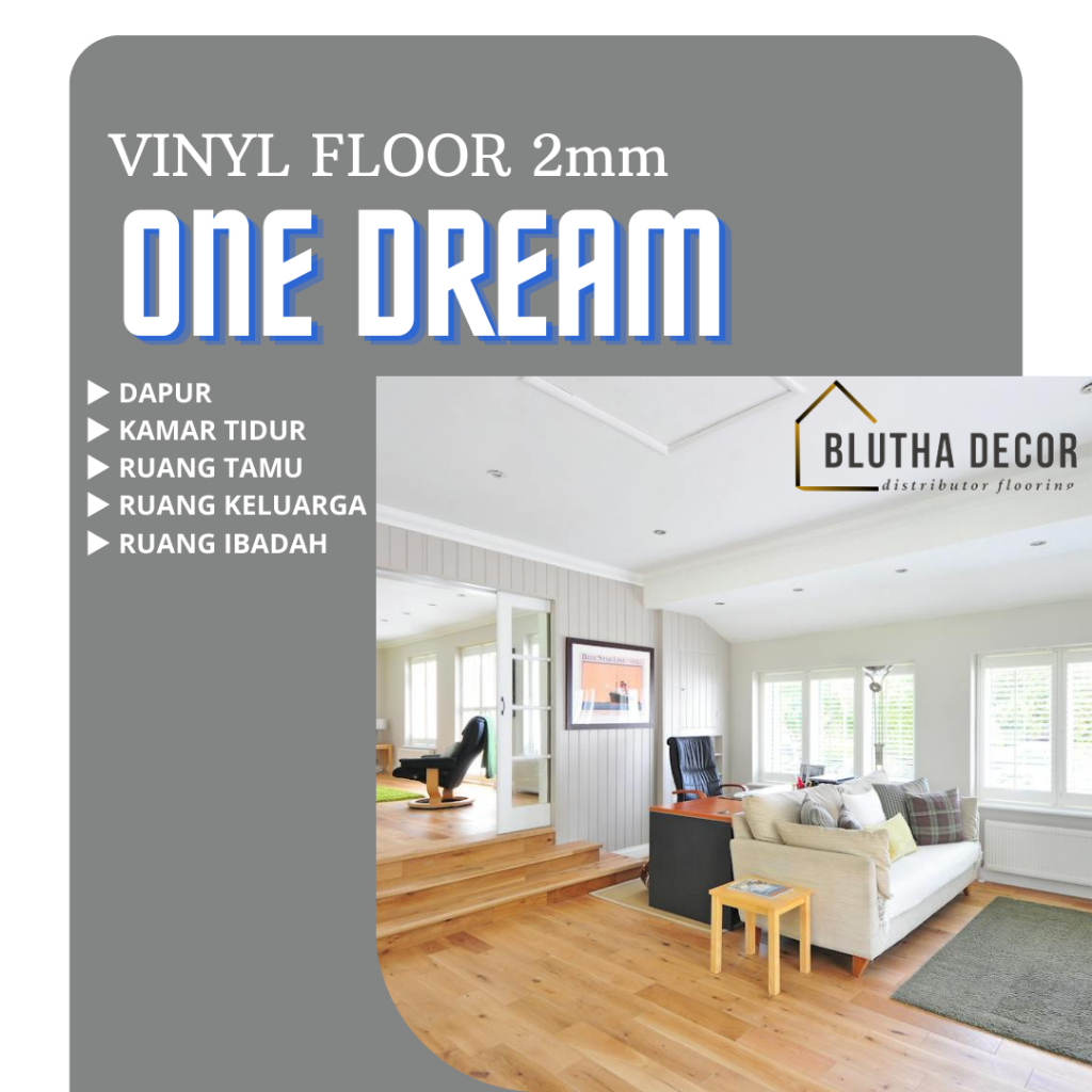 Jual LANTAI VINYL FLOOR ONE DREAM 2MM WOOD SERIES MOTIF KAYU | Shopee Indonesia