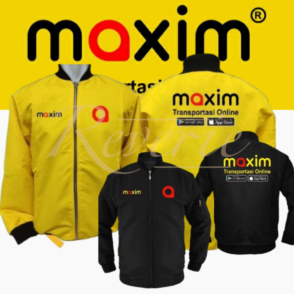 Jual JAKET DRIVER MAXIM TRANSPORTASI ONLINE BOMBER JACKET SERAGAM OJEK ...