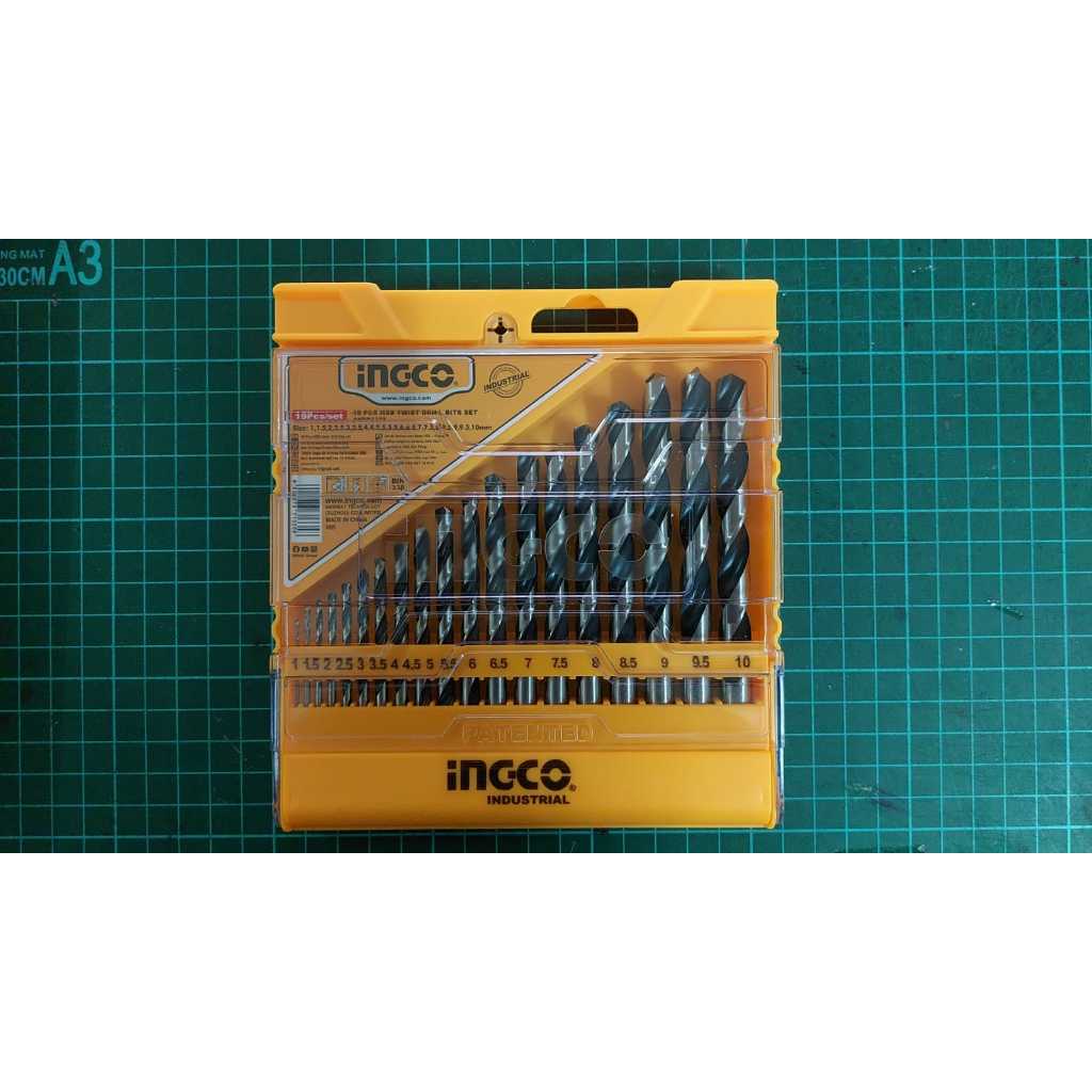 Jual Mata Bor Besi Set HSS Twist Drill Bits Set INGCO AKDB1195 1 - 10 ...